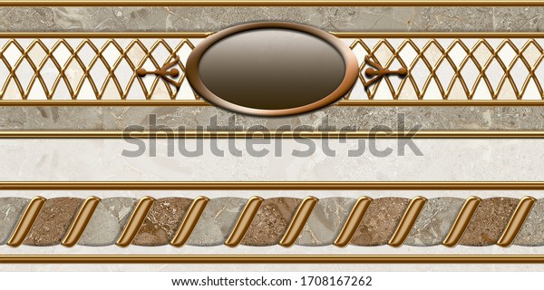 Antique Pattern Border Design Wall Background Stock Illustration ...