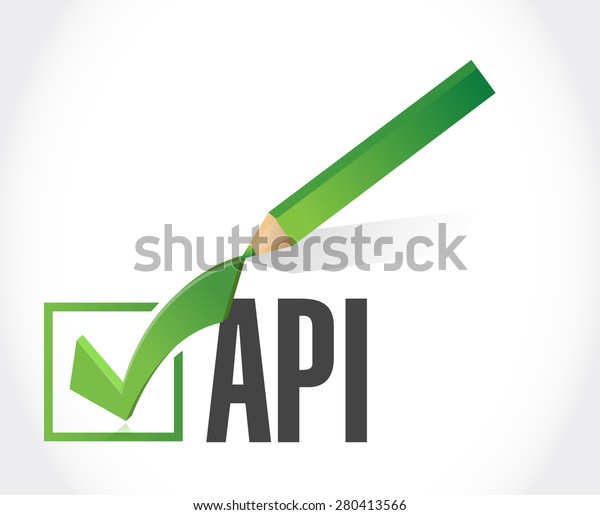 Api Check Mark Sign Concept Illustration Stock Illustration 280413566 ...