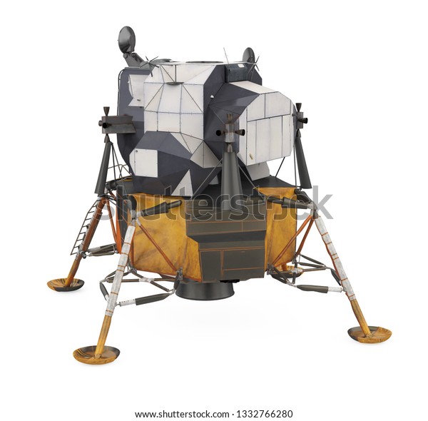 Apollo Lunar Module Isolated 3d Rendering Stock Illustration 1332766280 ...