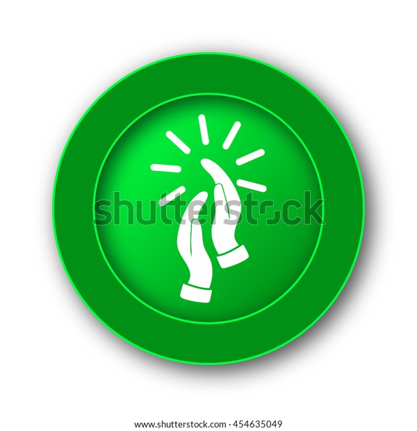 Applause Icon Internet Button On White Stock Illustration 454635049