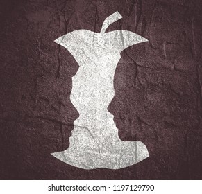 Apple Two Face Profile View Optical Stock Illustration 1197129790 ...