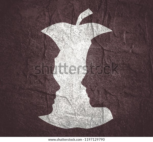 Apple Two Face Profile View Optical Stock Illustration 1197129790 ...