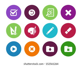 Application Interface Circle Icons On White Stock Illustration ...