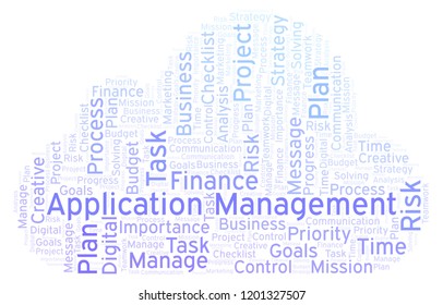 Application Management Word Cloud Made Text 스톡 일러스트 1201327507 ...