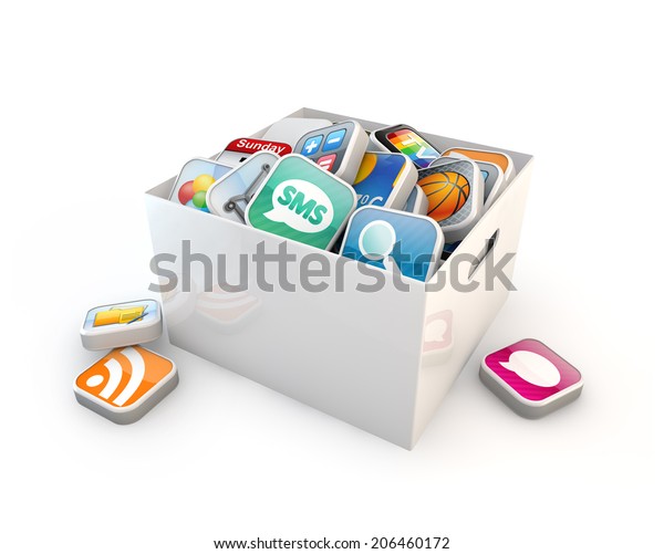 Application Software Box Isolated White Background Stock Illustration ...