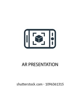 Ar Presentation Icon Simple Element Illustration Stock Vector (Royalty ...