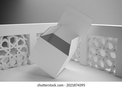 Arabic Box 3d Rendering White Background Stock Illustration 2021874395 ...