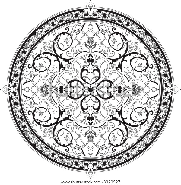 Arabic Floral Pattern Motif Arabic Floral Stock Illustration 3920527 ...