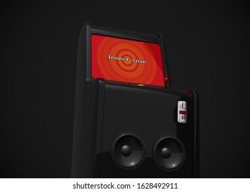 Arcade Machine Insert Coin Screen Retro Stock Illustration 1628492911 ...
