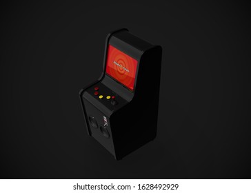 Arcade Machine Insert Coin Screen Retro Stock Illustration 1628492947