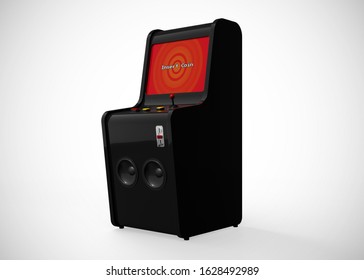 Arcade Machine Insert Coin Screen Retro Stock Illustration 1628492848 ...
