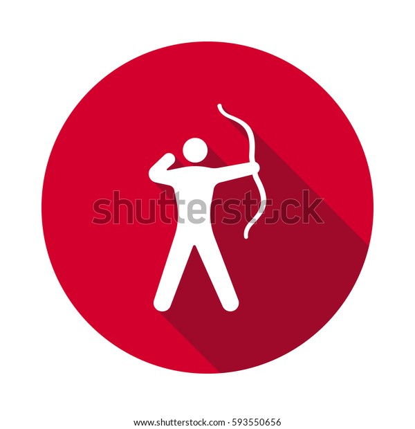 Archer Flat Icon Stock Illustration 593550656