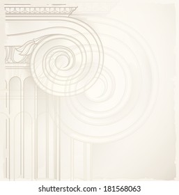 Architectural Background Ionic Column Stock Illustration 181568063 ...