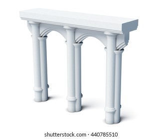 Architectural Elements Columns Arches Isolated On Stock Illustration ...