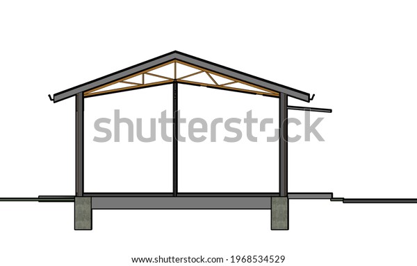 5 1 Story House Cross Section Images, Stock Photos & Vectors | Shutterstock