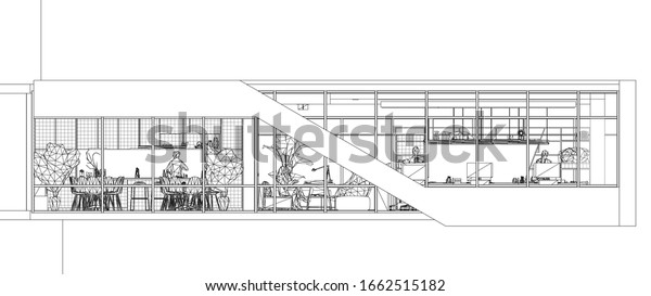 Architectural Solid Facade Elevation Design Stock Illustration ...