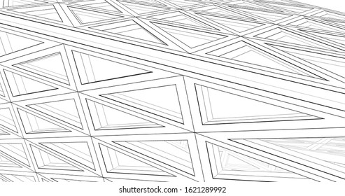Architecture 3d Design Triangle Geometry 3d Stock Illustration ...