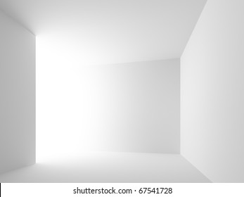 Empty White Room Abstract Interior Background Stock Illustration 331798964