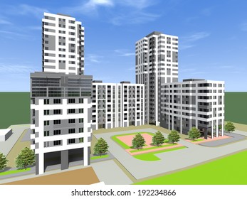 Architecture Building Complex Stock Illustration 192234866