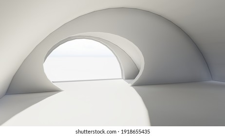 Architecture Interior Background Blank Spherical Room Stock ...
