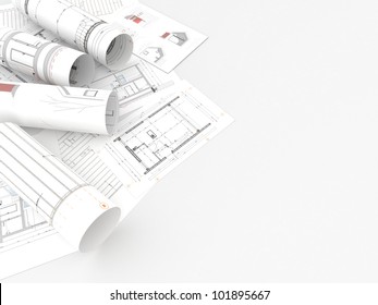 Architecture Technical Drawings Building Construction Plans Stock ...
