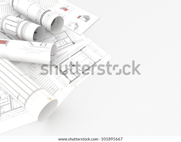 Architecture Technical Drawings Building Construction Plans Stock ...