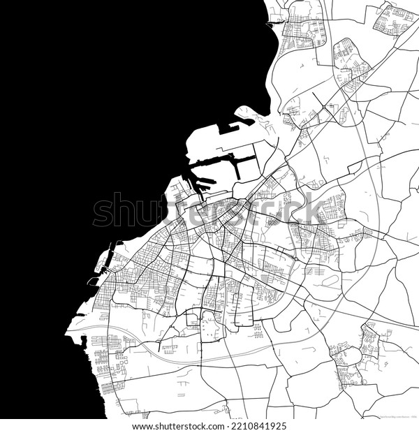 Area Map Malmoe Sweden White Background Stock Illustration 2210841925 ...