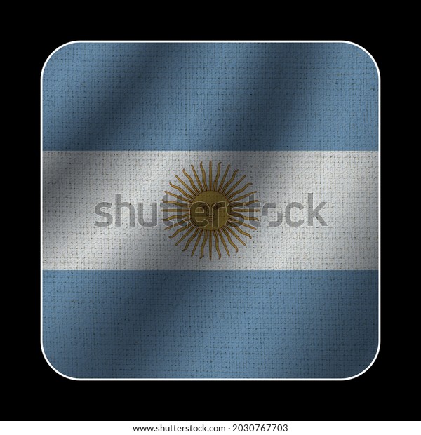 Argentina Square Flag Fabric Pattern Texture Stock Illustration ...