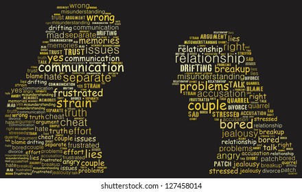Argument Between Couple Text Graphics Stock Illustration 127458014