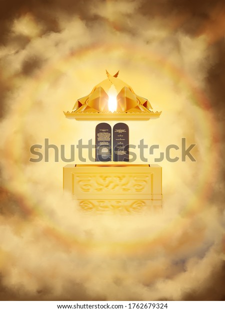 Ark Covenant Opened Showing Ten Commandments Stock Illustration 1762679324 Ark Covenant Opened Showing Ten Commandments Stock Illustration 1762679324