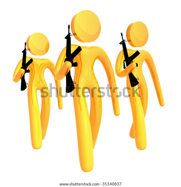 Armed Forces 3d Humanoid Icon Stock Illustration 35140837 | Shutterstock