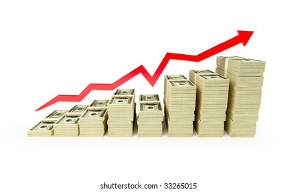 Arrow Money Staircase Isolated On White Stock Photo 8290141 | Shutterstock