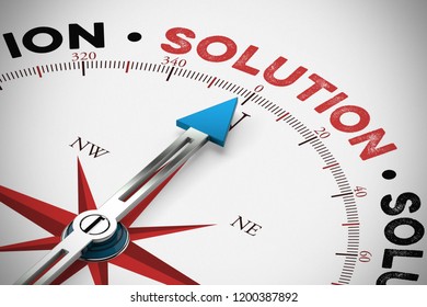 Arrow Compass Points Solution Solution Problem Stock Illustration ...