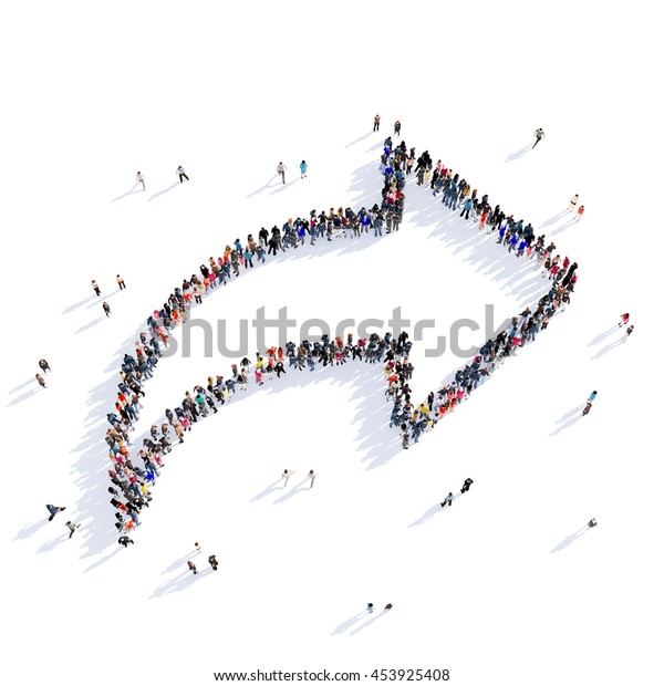 Arrow Direction Shape Icon 3d Rendering Stock Illustration 453925408 ...