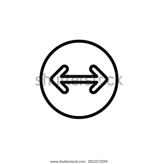 Arrow Element Left Right Outline Icon Stock Illustration 2012573294 ...