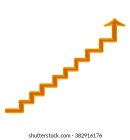Arrow Going Stairs Stock Illustration 382916176 | Shutterstock
