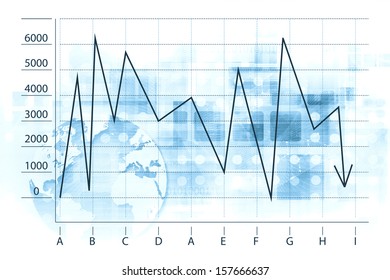 Arrow Graph Going Down Stock Illustration 157666601