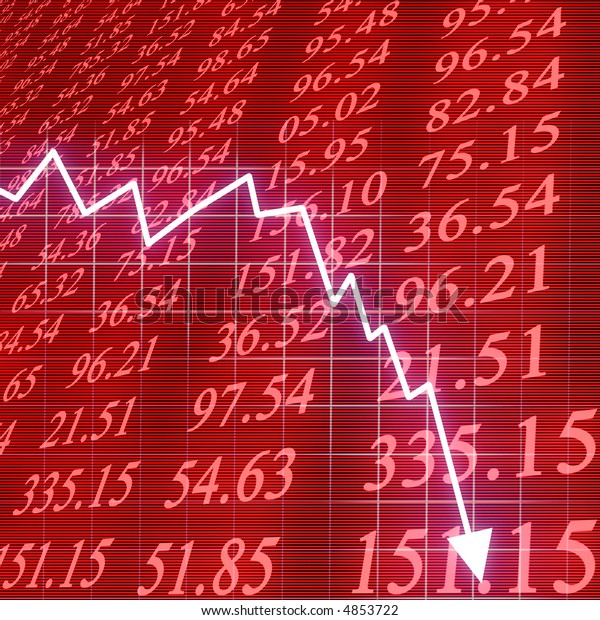 Arrow Graph Going Down Stock Illustration 4853722