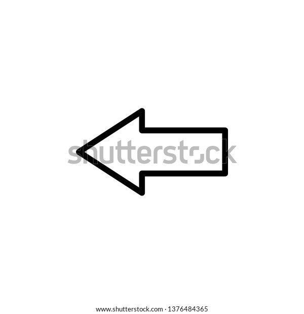 Arrow Icon Simple Thin Line Outline Stock Illustration 1376484365 ...