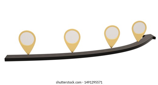 Arrow Road Map Points Isolated On Stock Illustration 1491295571 ...