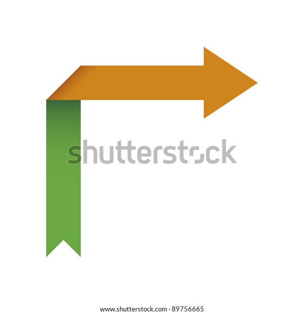 Arrow Turning 90 Degrees Clockwise Bitmap Stock Illustration 89756665