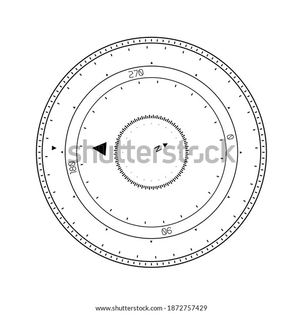 Arrows Dial On White Background Stock Illustration 1872757429 ...