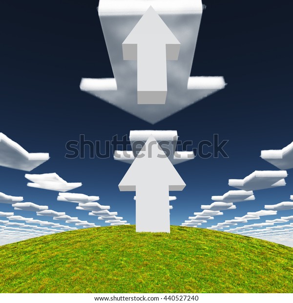 Arrows Point Forward 3d Render Stock Illustration 440527240 Arrows Point Forward 3d Render Stock Illustration 440527240
