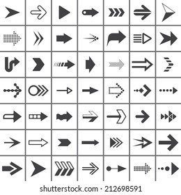 Arrows Pointer Signs Set Illustration Raster Stock Illustration ...