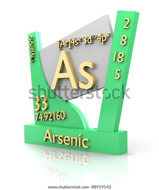 Arsenic Form Periodic Table Elements 3d Stock Illustration 88919542 ...