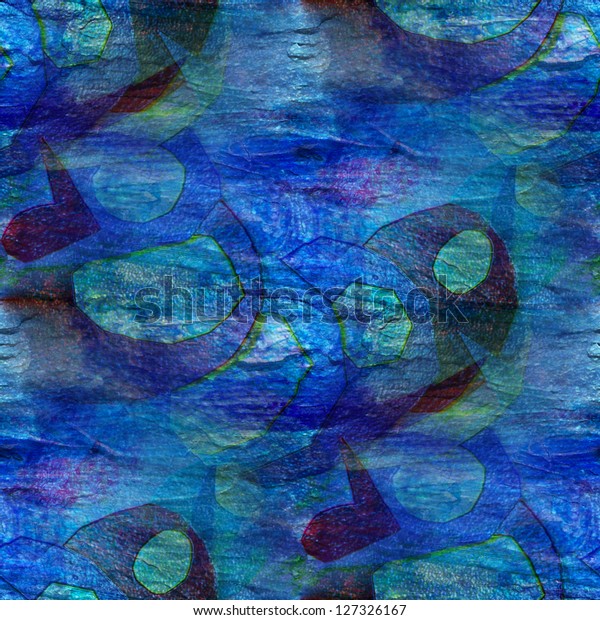 Art Seamless Texture Background Blue Watercolor Stock Illustration ...