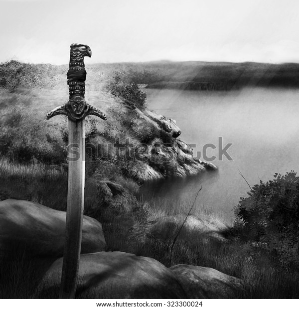 Art Sword Rock Stock Illustration 323300024 | Shutterstock