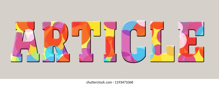 Article Multicolor Banner Logo Stock Illustration 1193471068 | Shutterstock
