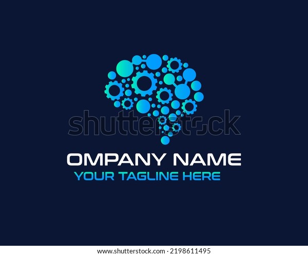 Artificial Intelligence Brain Logo Robotic Head Stock Illustration ...