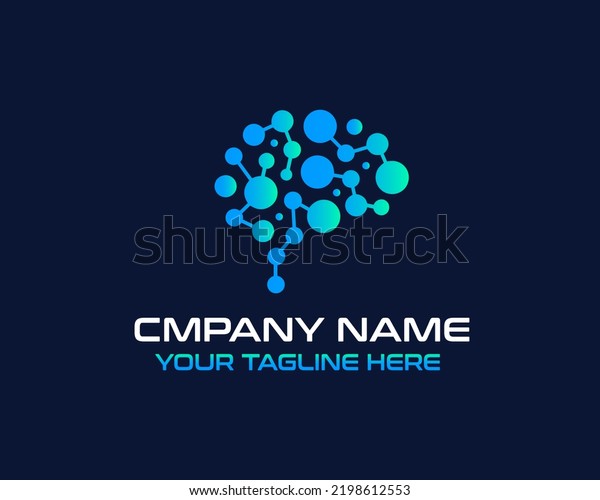 Artificial Intelligence Brain Logo Robotic Head Stock Illustration ...